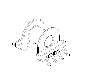 EP7 SMD Bobbin, 4+4 Pins, 1 Section - Transformer & Inductor materials ...