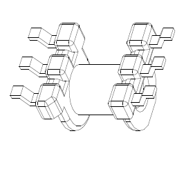 EP5 SMD Bobbin, 3+3 Pins, 1 Section - Transformer & Inductor materials ...