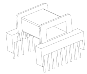 EFD25 Bobbin, 8+9 Pins, 1 Section - Transformer & Inductor materials ...