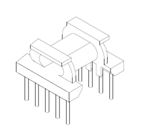 EPC13 Bobbin, 5+5 Pins, 1 Section - Transformer & Inductor materials and Solution Provider