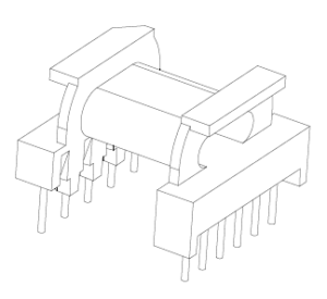 EPC25 Bobbin, 5+6 Pins, 1 Section - Transformer & Inductor materials ...