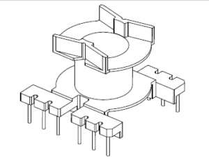 PQ3225 Bobbin, 6+6 Pins, 1 Section - Transformer & Inductor materials and Solution Provider