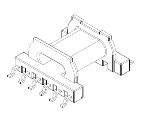 SMD EPC19 Bobbin, 6+4 Pins, 1 Section - Transformer & Inductor ...