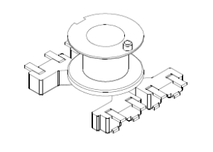 RM5 SMD Bobbin, 4+4 Pins, 1 Section - Transformer & Inductor materials and Solution Provider